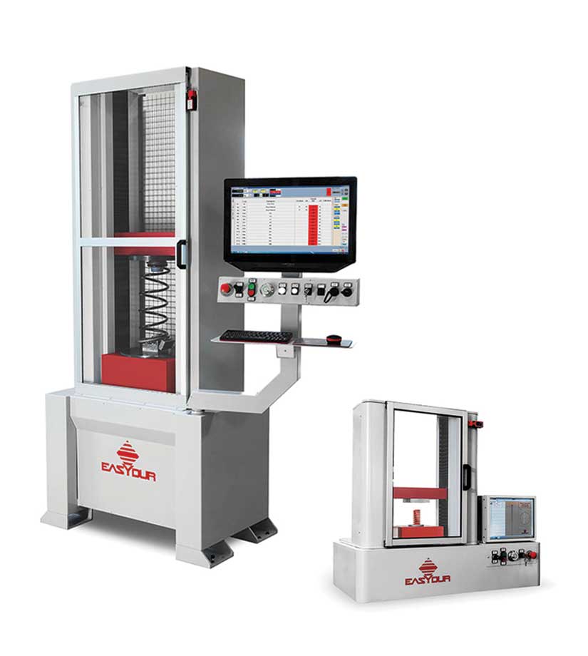 Side load spring testing machine for tests up to 50 kN
